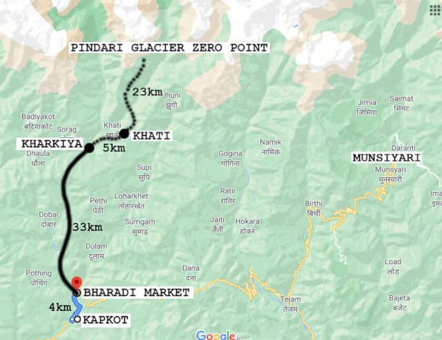 Pindari Glacier Trek: Itinerary & Route Map